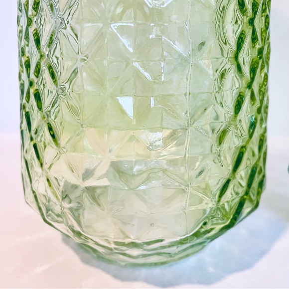 Paula DPS | Accents | Paula Dps Diamond Pattern Glass Vases Green ...